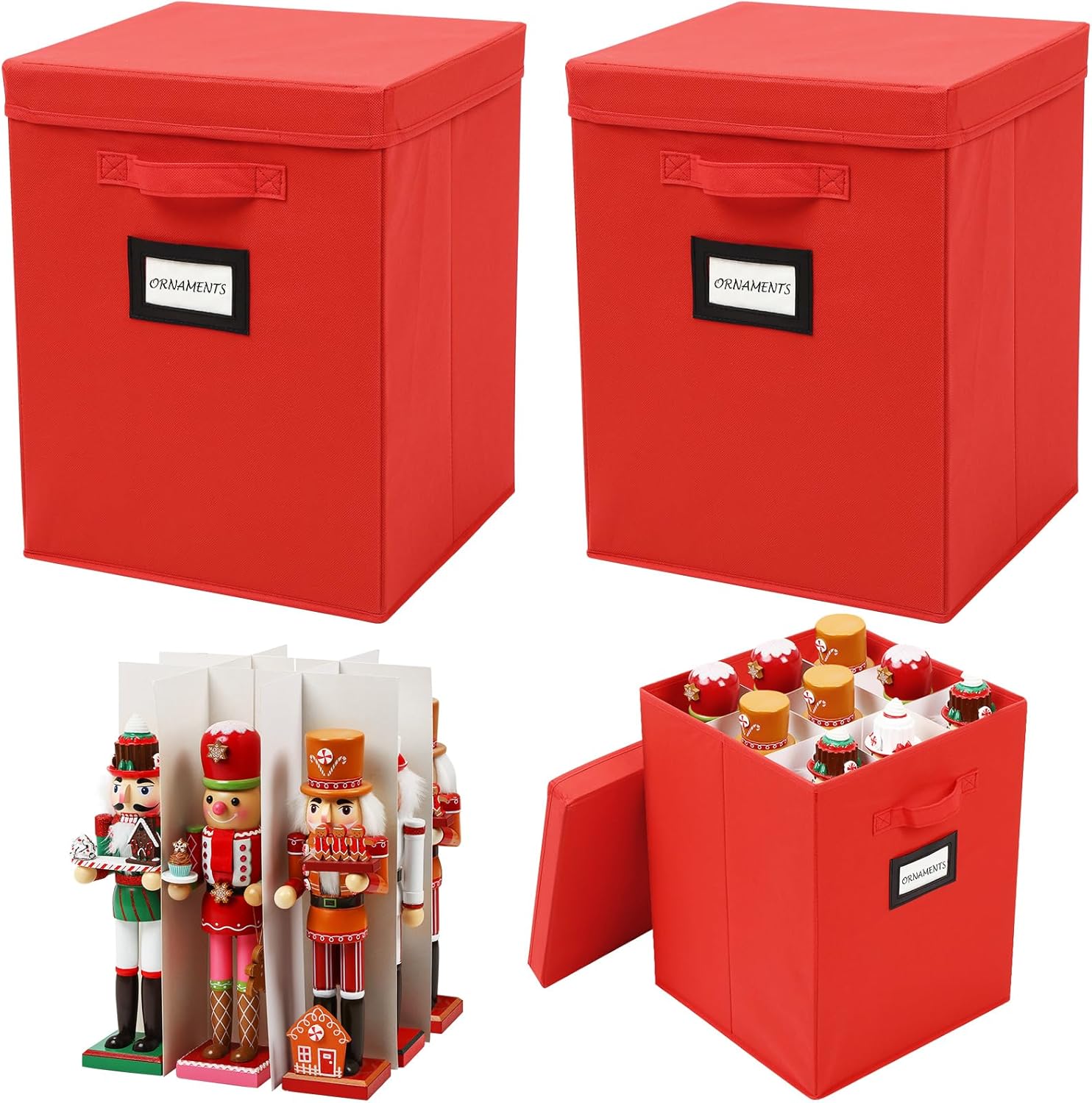 Amazon.com: Wesnoy 2 Pack 16 Inch Large Christmas Nutcracker Storage ...