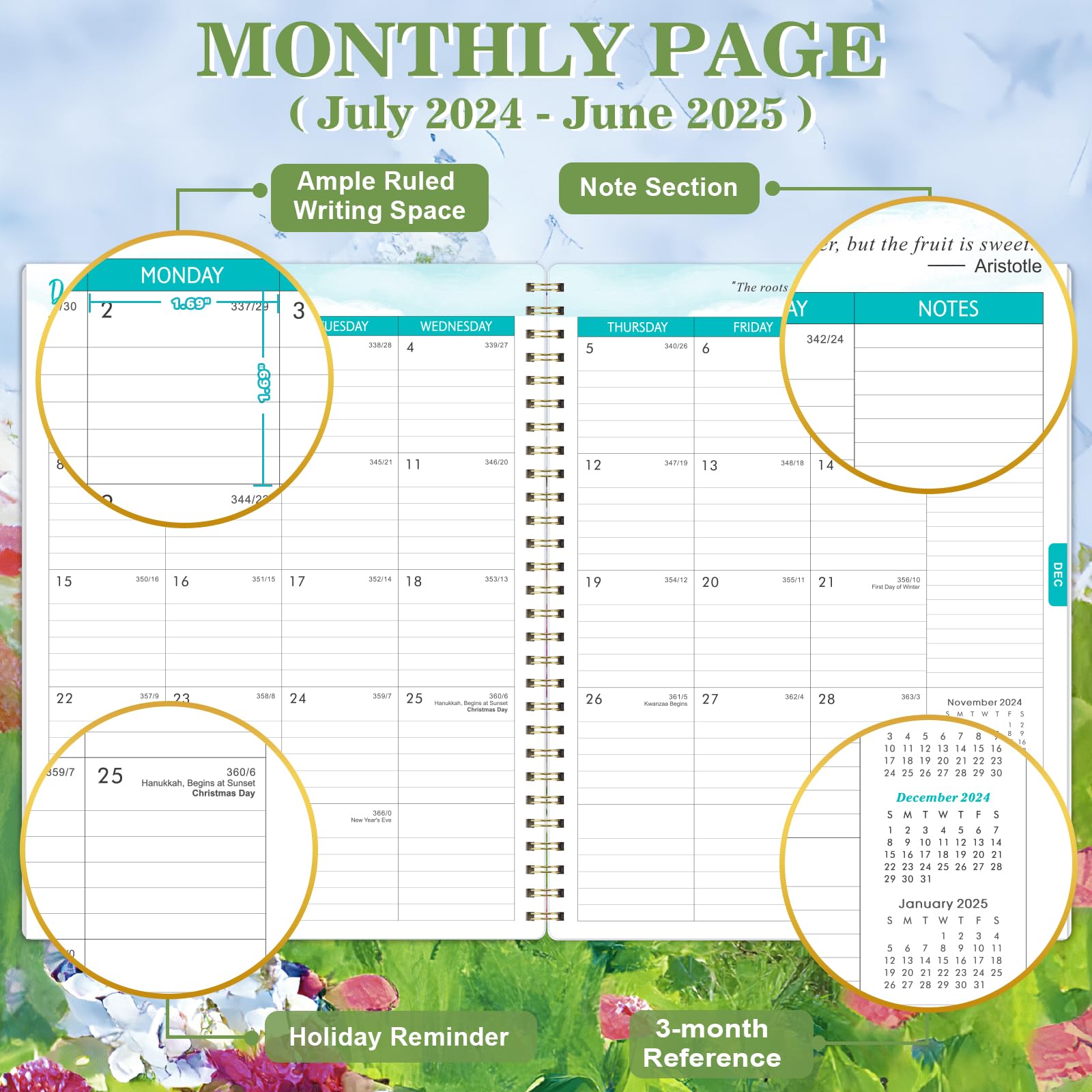Snapklik.com : Teacher Planner 2024-2025 - July 2024 - June 2025