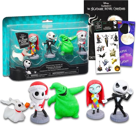Amazon.com: Nightmare Before Christmas Mini Figures 5 Pack - Toy Bundle ...