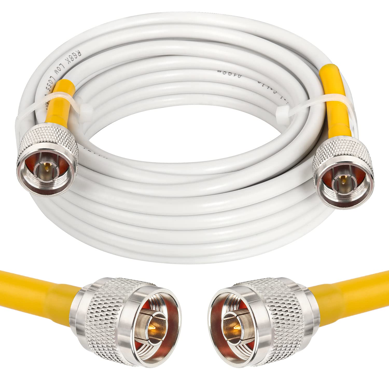 Amazon.com: MOOKEERF N Male to Male Coaxial Cable 50 ohm RG8X Coax ...