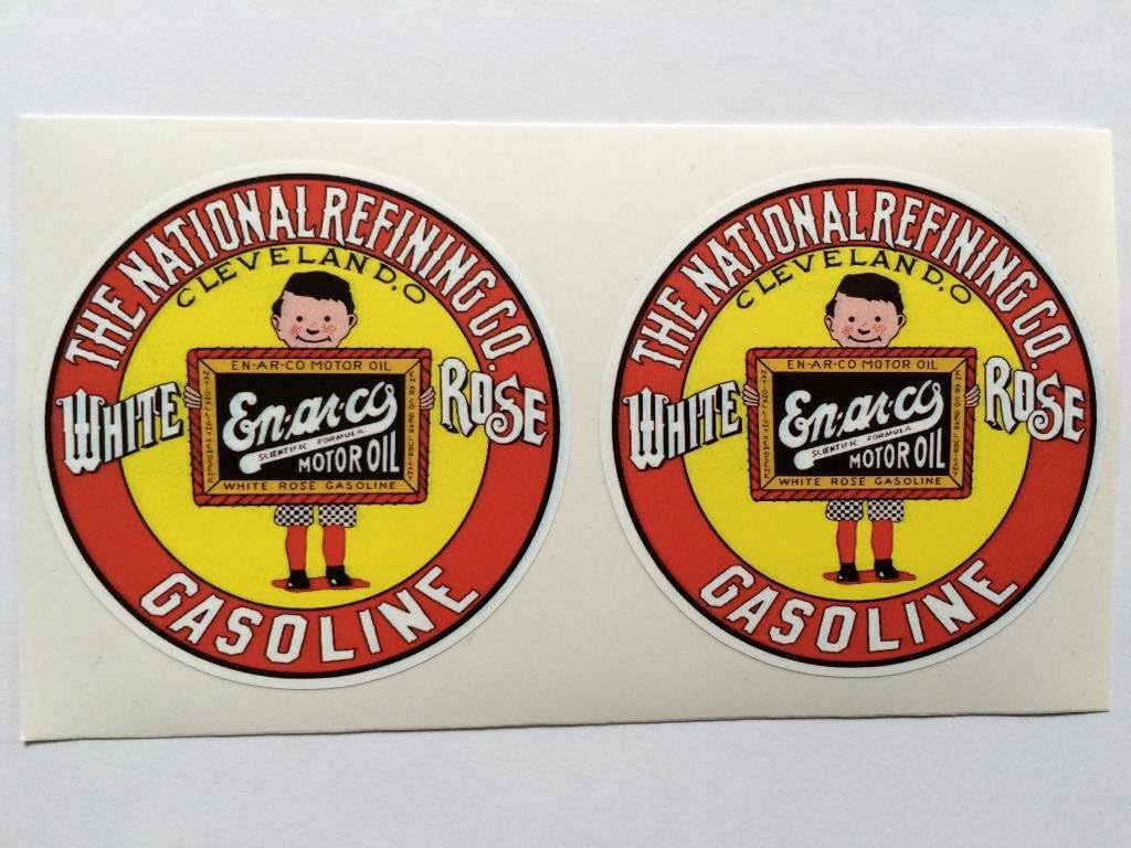Amazon.com: 2 National Refining Co. White Rose Enarco Gasoline and Oil ...