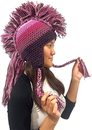 Hand-Knitted Multi-Block Striped Mohawk Hat | Handmade in Nepal | 100% ...