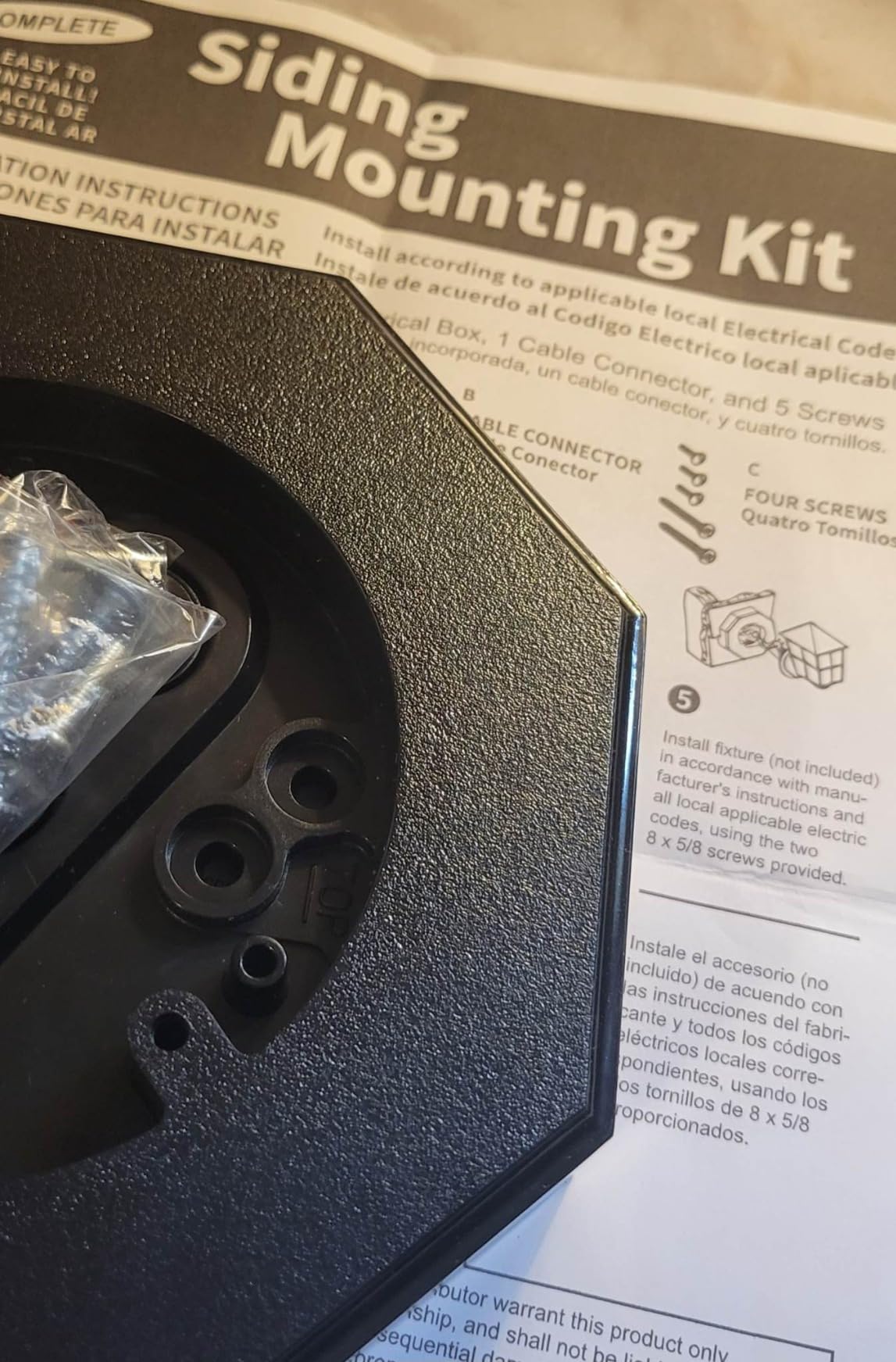 $4/mo - Finance Light Mounting Block, Siding Mount Squar with Built-in ...