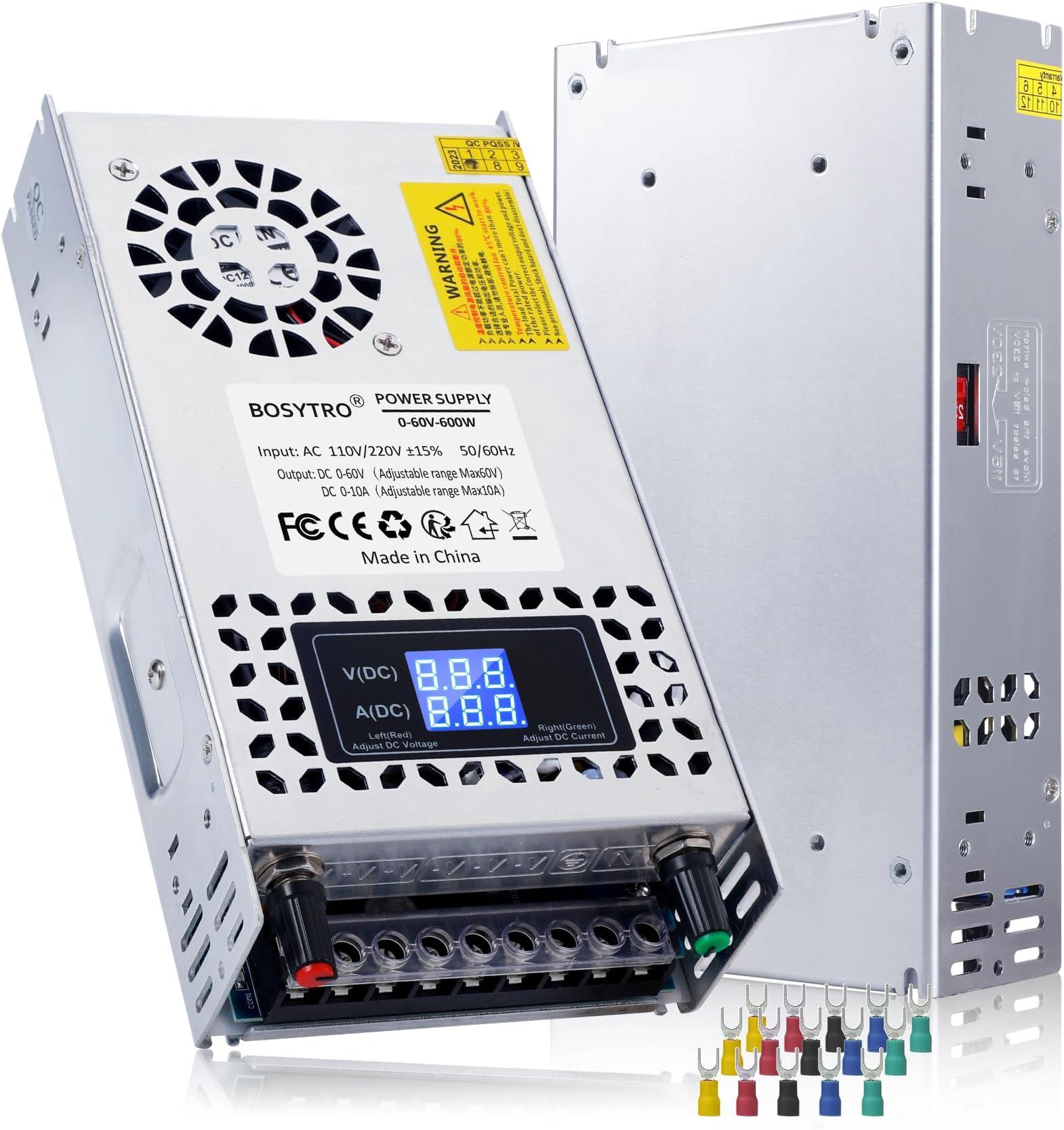 BOSYTRO 60V Adjustable dc Power Supply 600W,Switching Power Supply AC 110V/220V to DC 0-60V DC ...