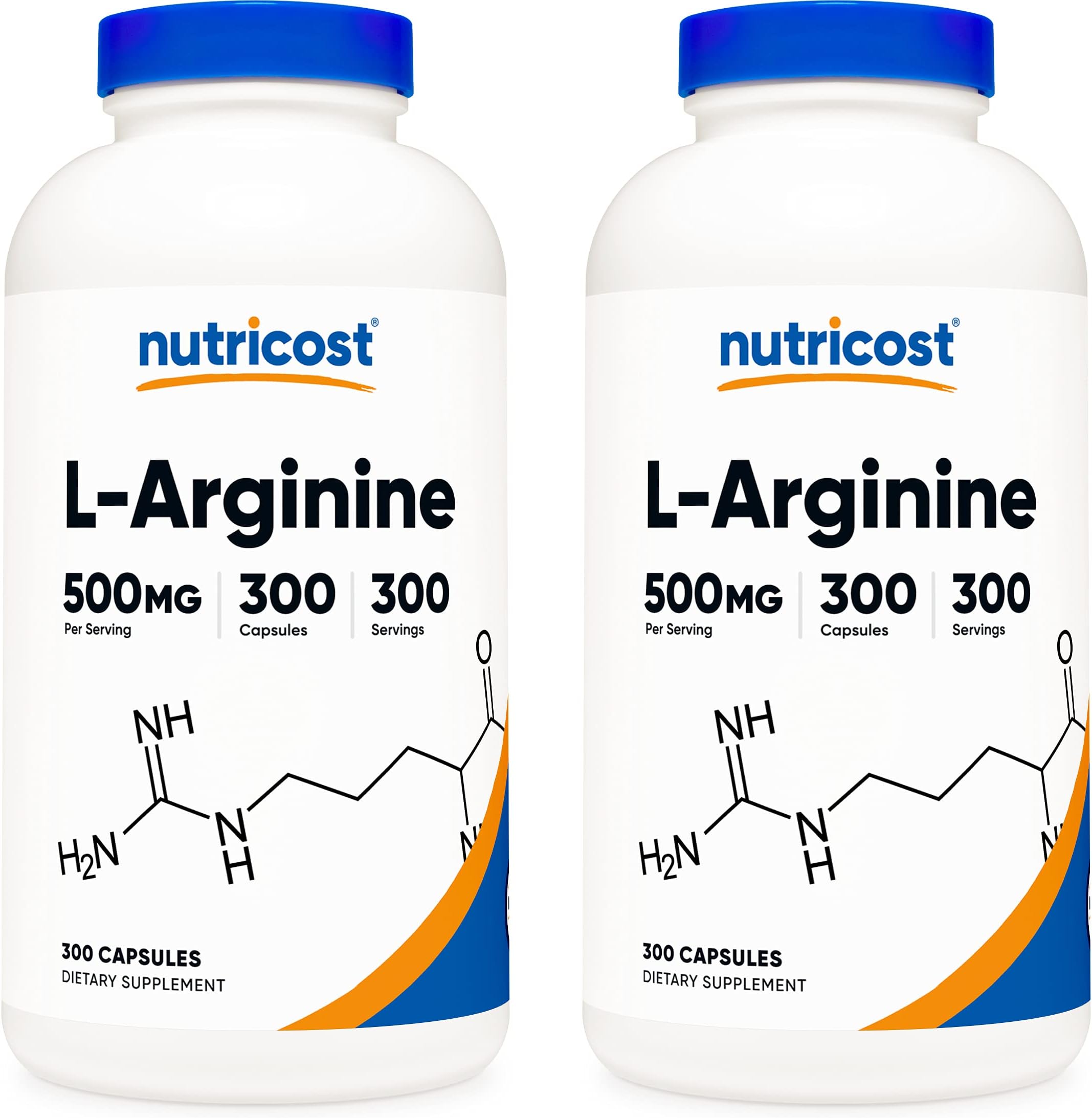 Amazon.com: Nutricost L-Arginine 500mg, 300 Capsules (2 Bottles ...