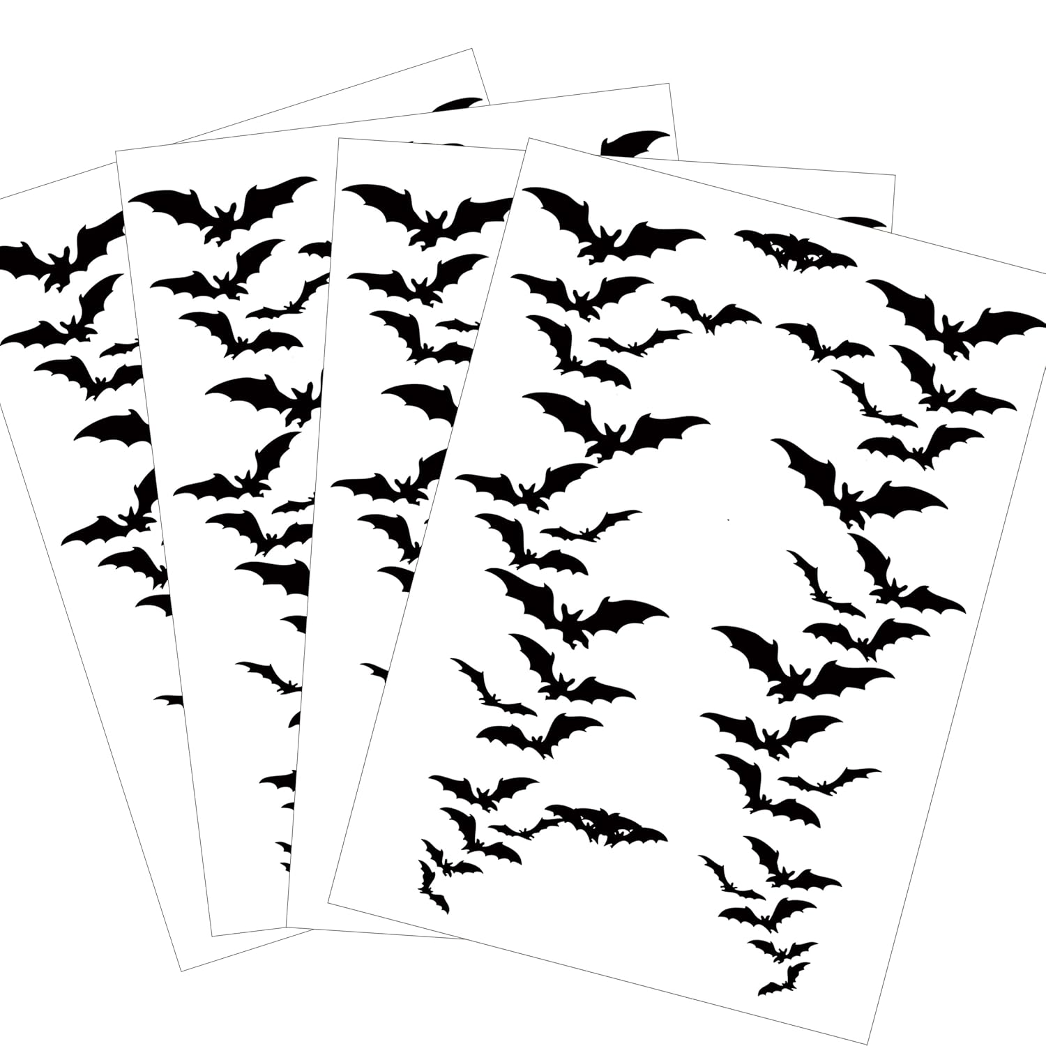 Amazon.com : Fake Bats Tattoos,4-Sheet Black Flying Vampire Vampiress ...