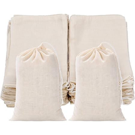 Amazon.com: Tendwarm 20 Pieces 5x7 Inches Cotton Drawstring Bags ...