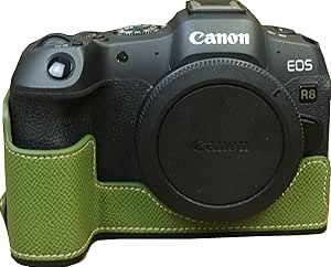 Amazon.com: R8 Case, BMAOLLONGB Handmade PU Leather Half Camera Case ...