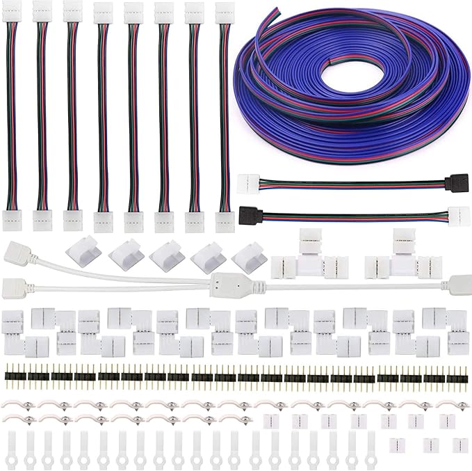 connecteur bande led kit, RGB broche de connecteur pour led ruban ...