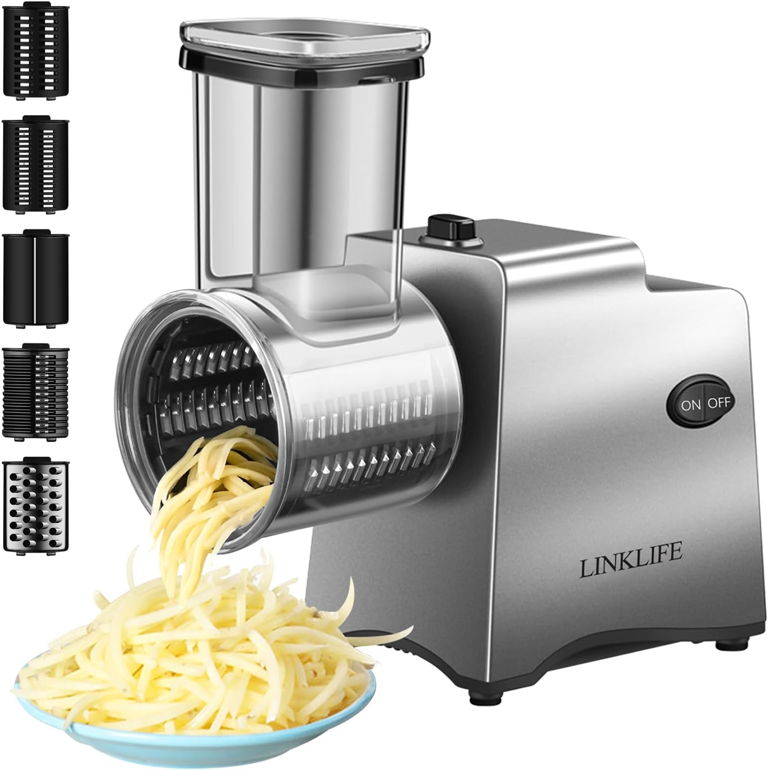 Râpe à légumes électrique professionnelle - Trancheuse électrique pour la cuisine - Tireur à ...