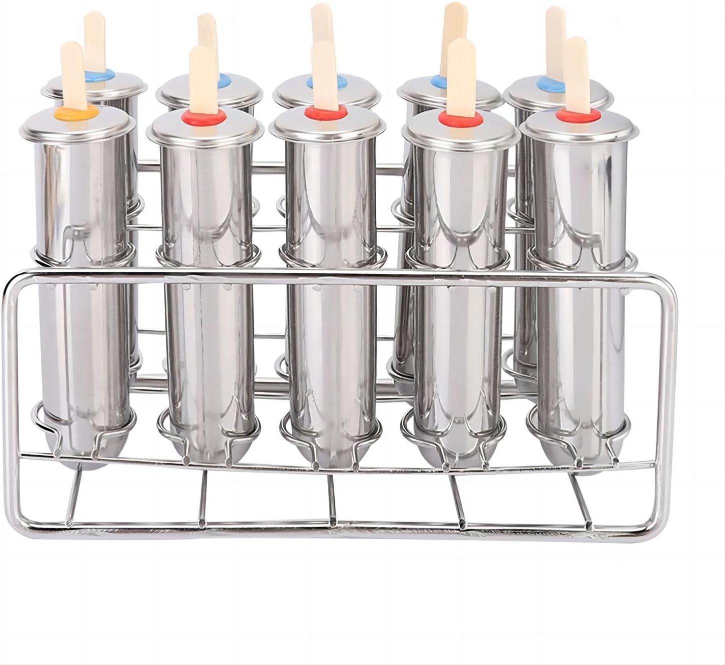 VIFERR Ice Lolly Mould Kit Stainless Steel Popsicle Mould Reusable DIY ...