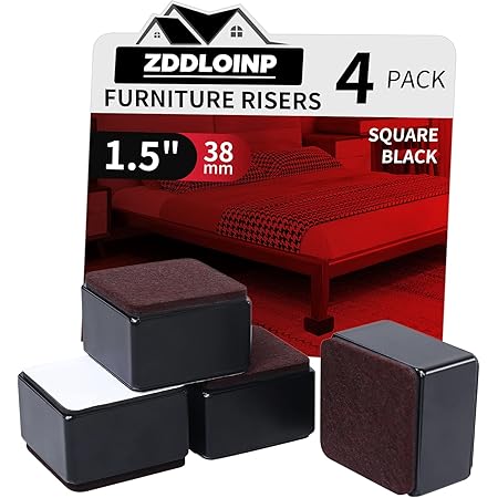 Amazon.com: Ezprotekt 2 Inch Bed Riser - Solid Steel Self Adhesive ...