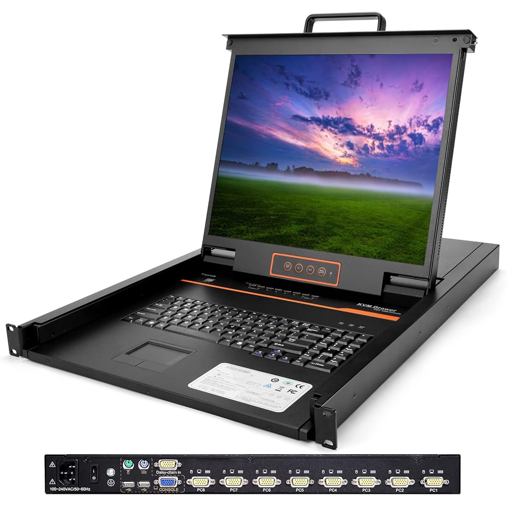 $31/mo - Finance 8 Port Rack Mount KVM Console w/19" Rackmount Monitor ...