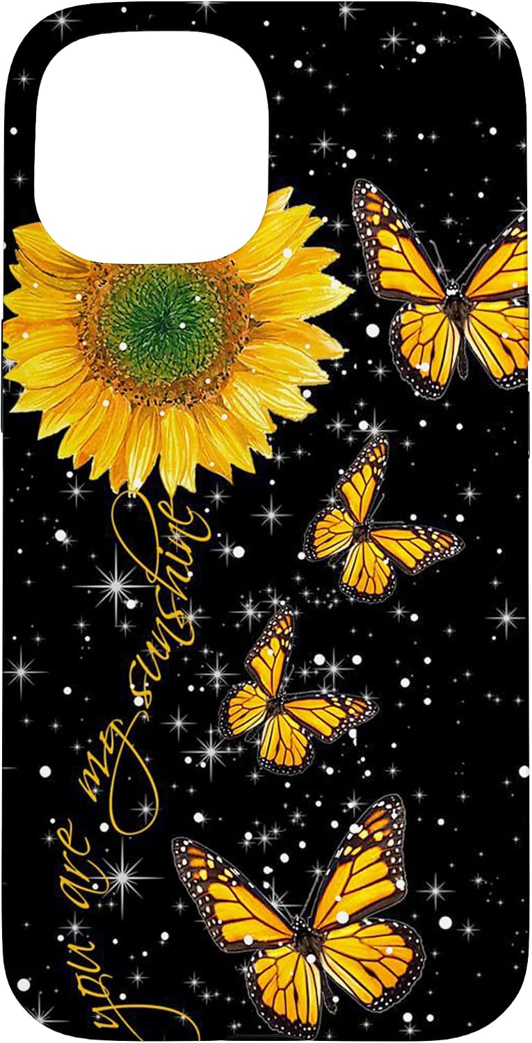 Amazon.com: You Are My Sunshine Vintage Sunflower and Monarch Butterfly ...