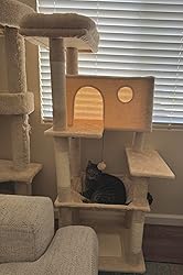 Amazon.com : Meow Sir Large Cat Tree for Large Cats 70 Inches Tall Cat Tower with Large Hammock ...