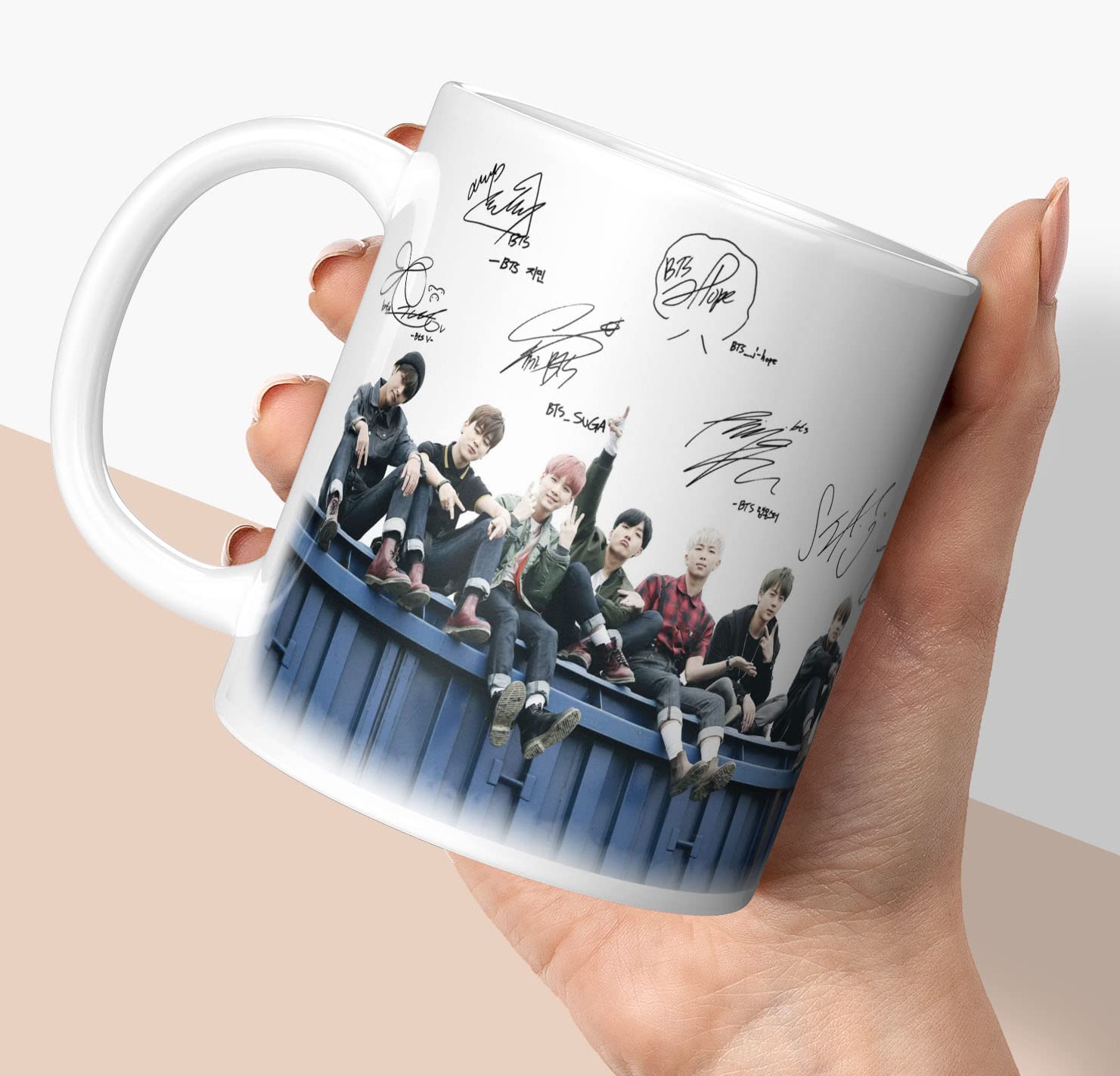 Buy NH10 DESIGNS BTS Printed Coffee Mug BTS Mug for Girls Boys Friends ...