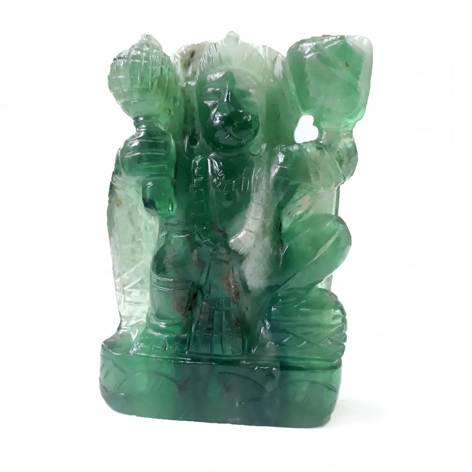 Buy Bombay_GEMS Natural Green Fluorite Gemstone Lord Hanuman ji ...