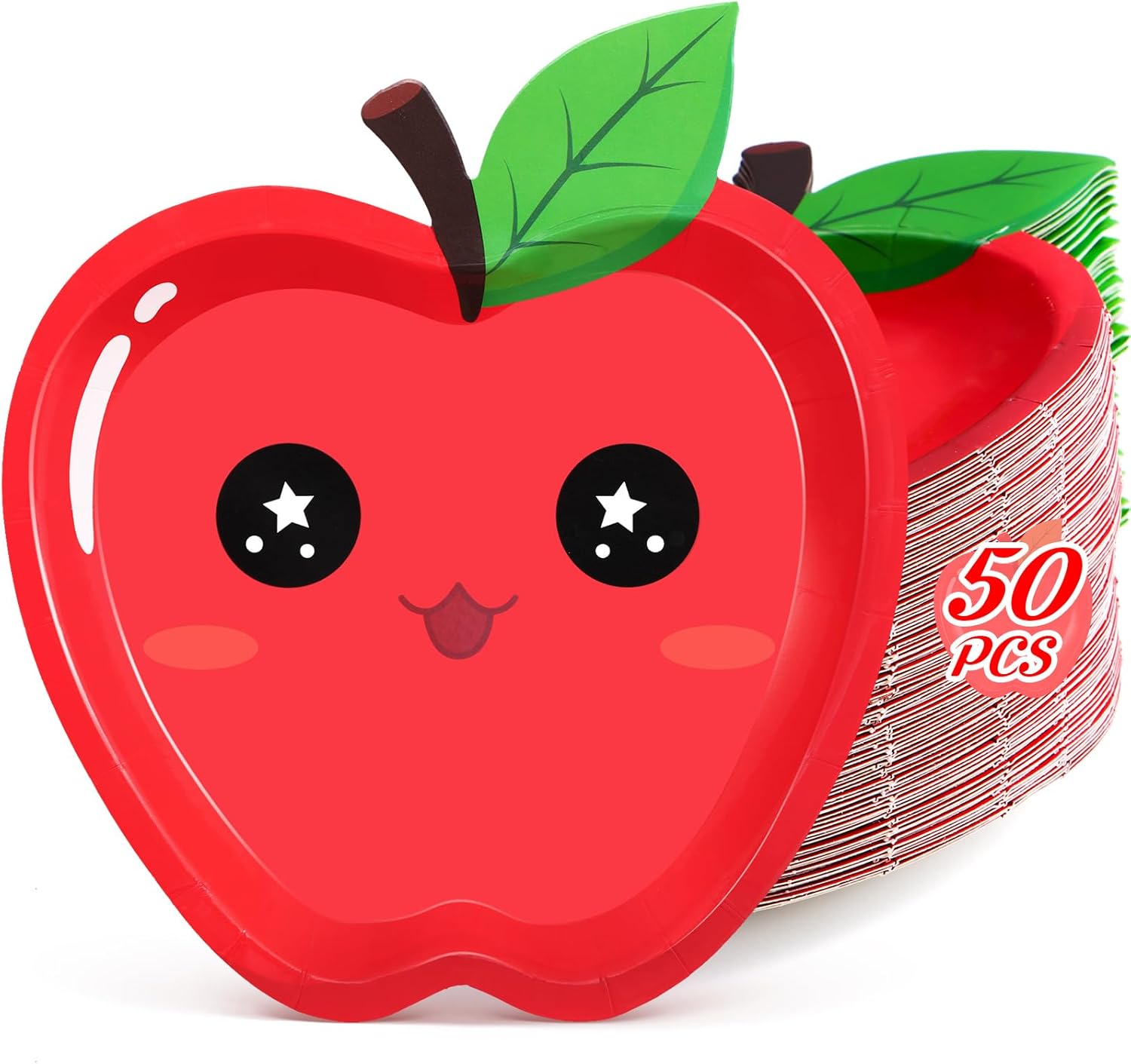 Amazon.com: Hushee Apple Plates Bulk Red Apple Paper Plates Party ...