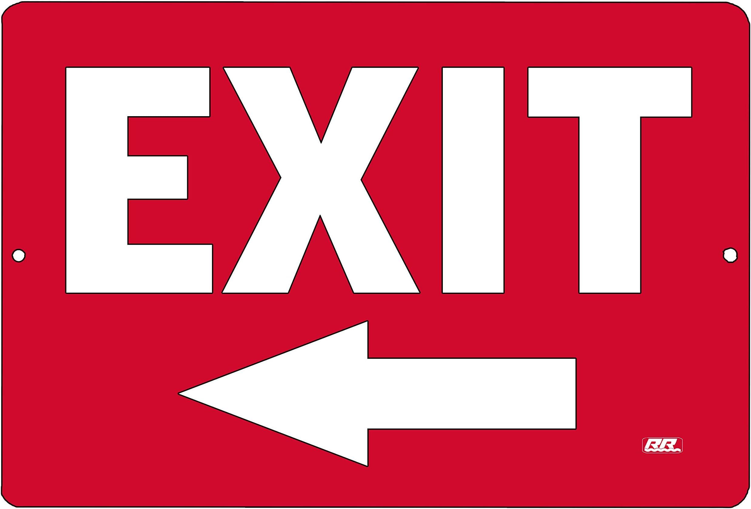 Amazon.com : Warning Emergency Exit Metal Tin Sign Business Retail ...