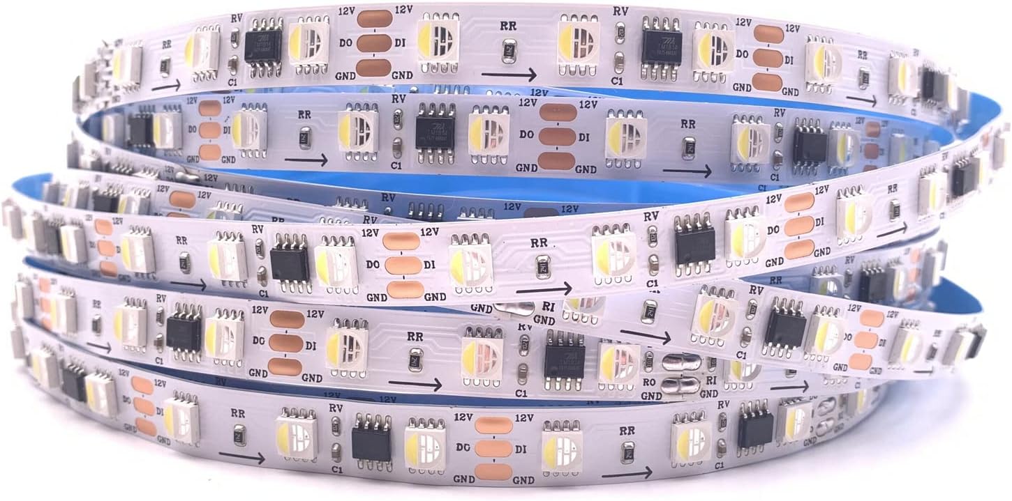 12V 24V TM1814 RGBW RGBWW 4 en 1 SK6812 similar tira LED SMD 5050 chip ...