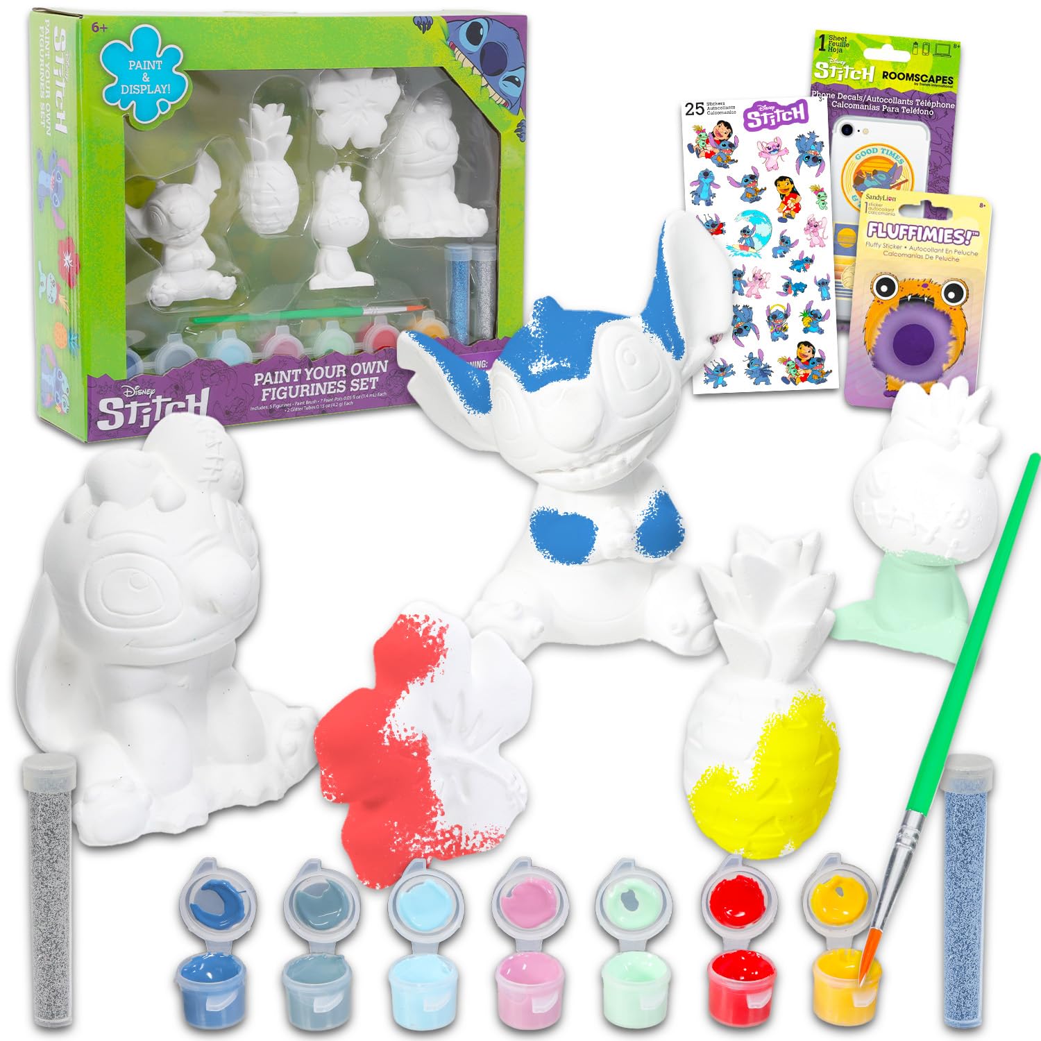 Amazon.com: Disney Stitch Paint Your Own Figurines Set for Kids ...