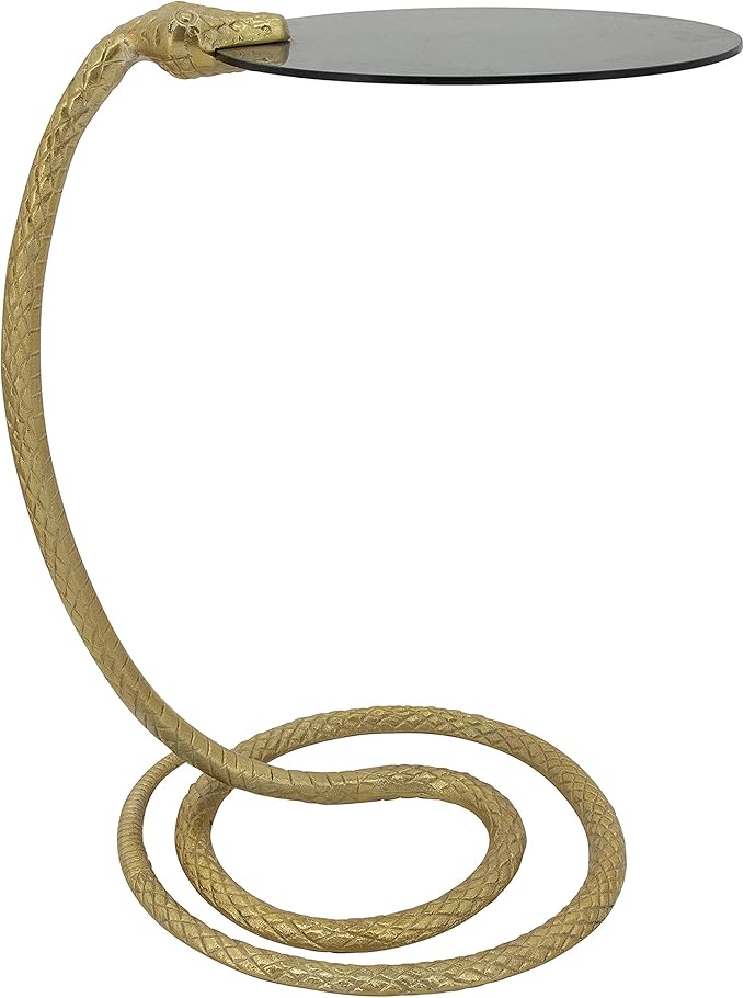 Amazon.com: Sagebrook Home Side Table W/Snake Legs, Gold- Kd : Home ...