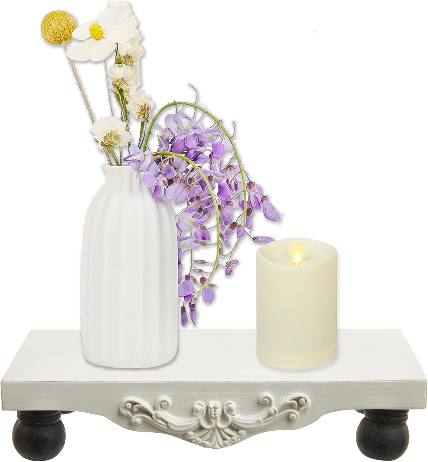 Amazon.com: SOFE White Wood Risers for Decor, Pedestal Stands for ...