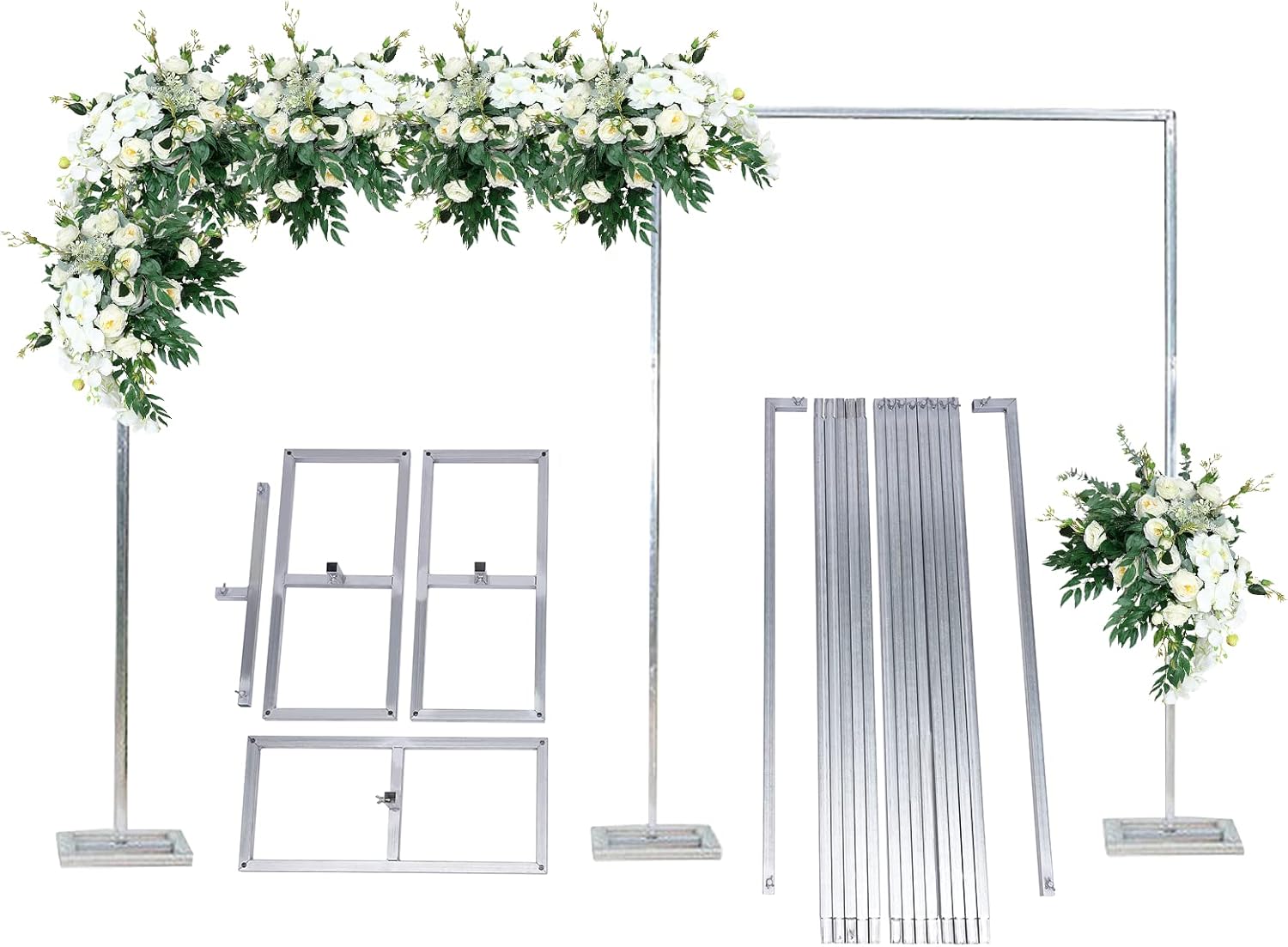 Amazon.com : 10x20 FT Backdrop Stand Heavy Duty with Base,Silver ...