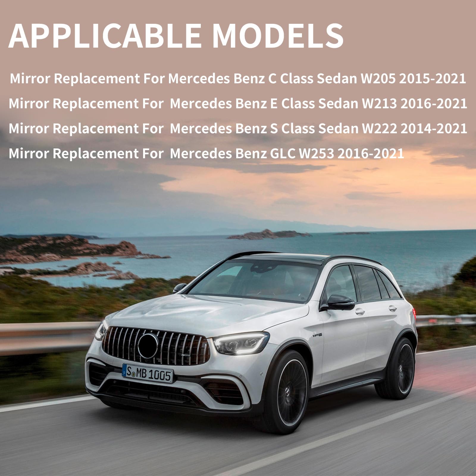 LOIYLLEN Passenger Side Mirror Replacement For Mercedes Benz GLE GLS GL ...