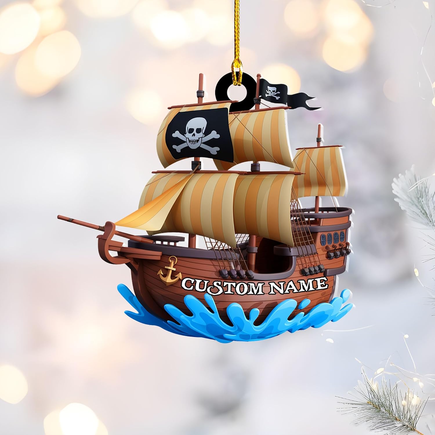 Amazon.com: Pirate Christmas Ornament 2025 Coastal Nautical Pirate Ship ...