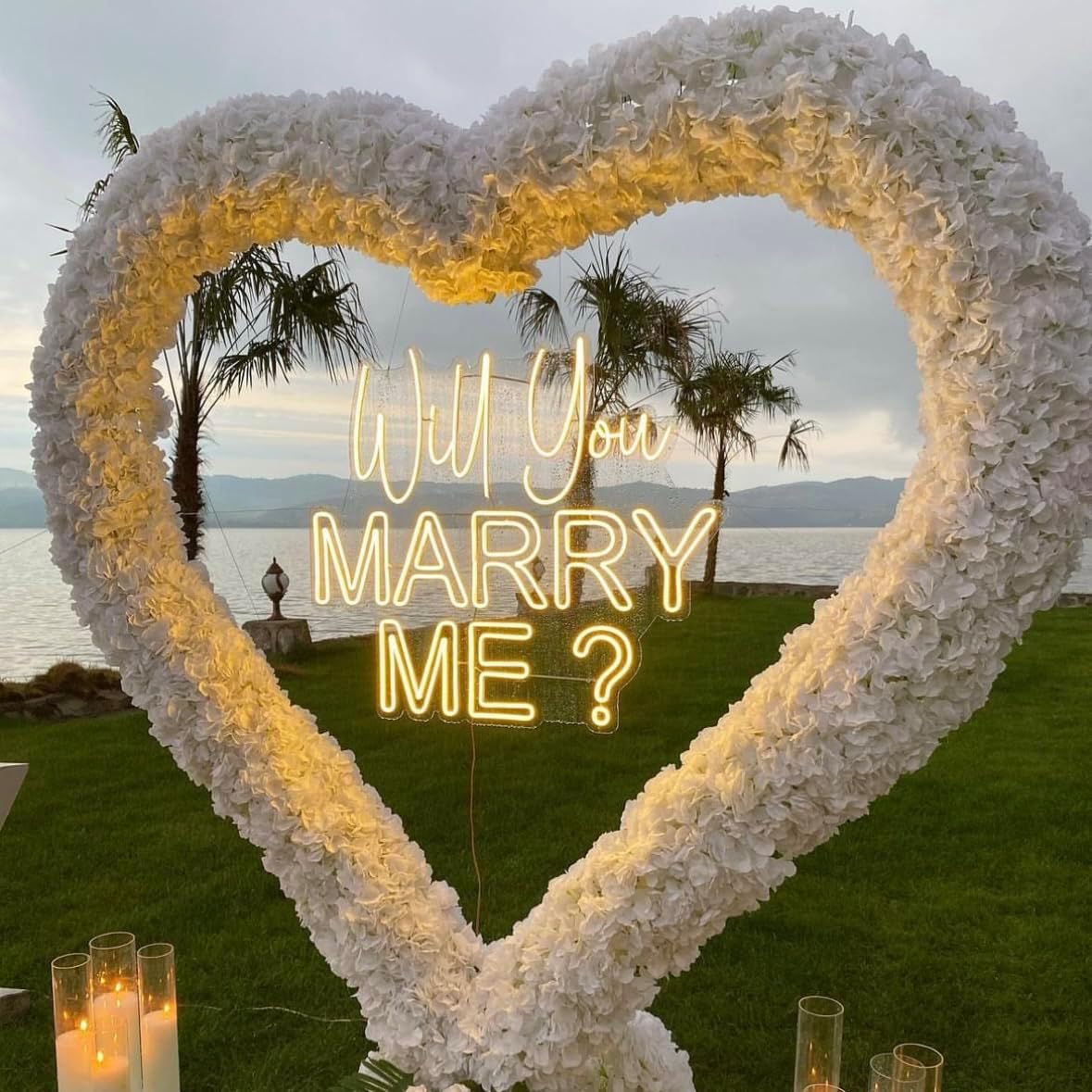 Amazon.com : Will You Marry Me Neon Sign, Marriage Proposal Decor ...