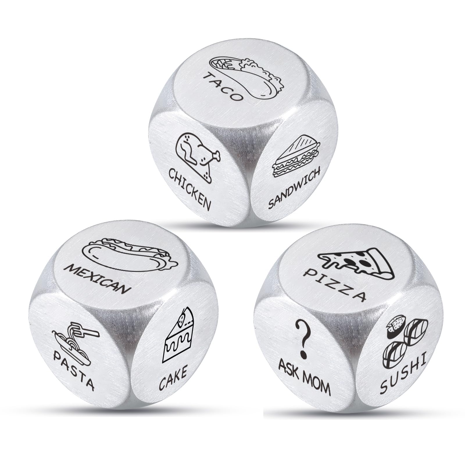 Amazon.com: 3PCS Food Decision Dice for Couple Gifts for Boyfriend ...