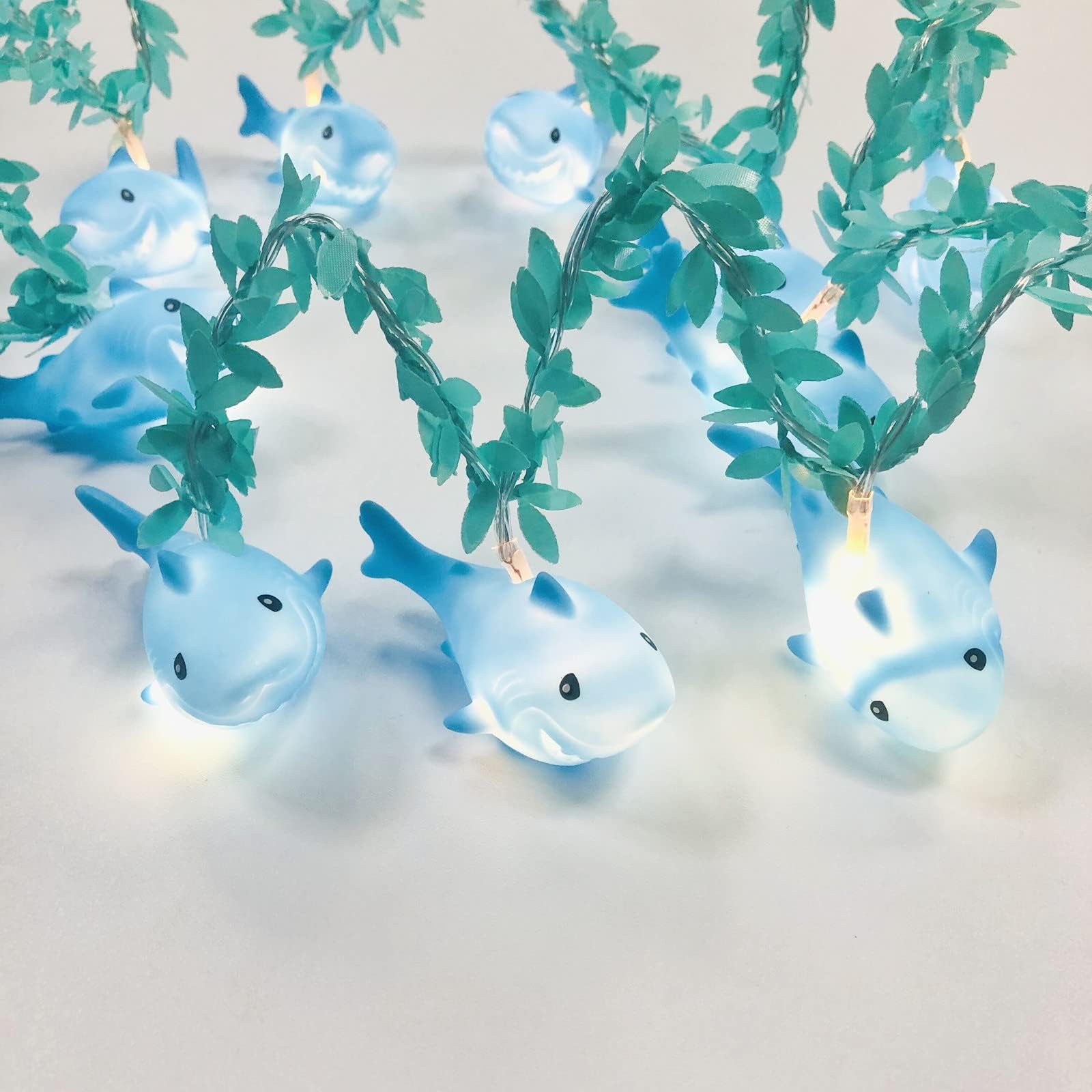 Amazon.com: GZMAY Indoor Outdoor Decor Shark String Lights,4.9ft ...