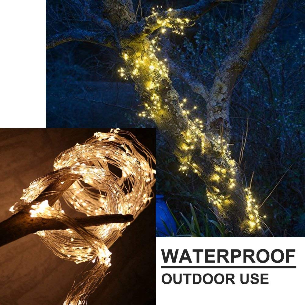 Snapklik.com : 2 Pack 250 LEDs Waterfall Shape Twinkle Fairy Lights, 8 ...
