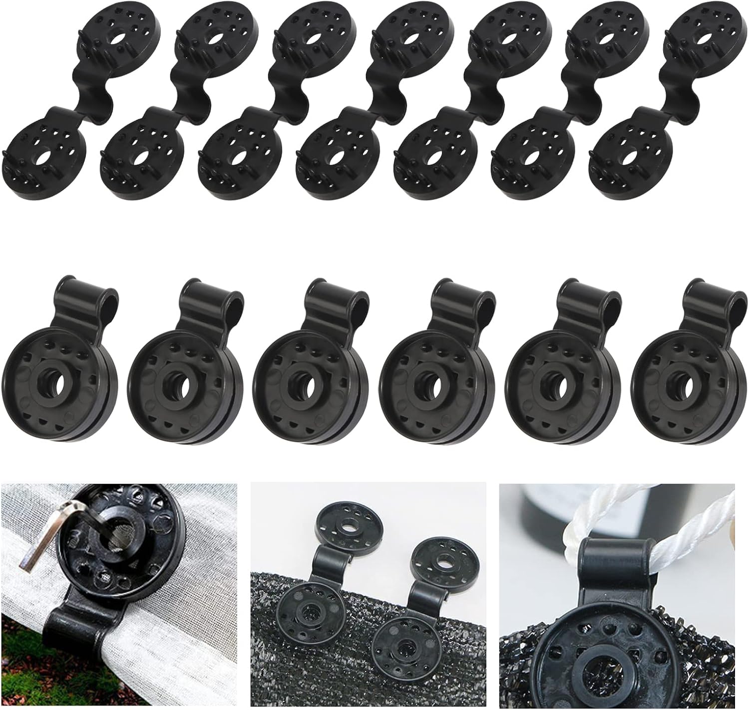Shade Cloth Plastic Clips, 50 PCS Shade Cloth Heavy Duty Lock Grip Lack ...