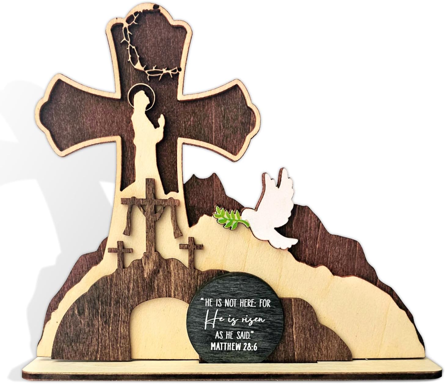 Amazon.com: He Is Risen Easter Decor, Empty Tomb Easter Decoration ...