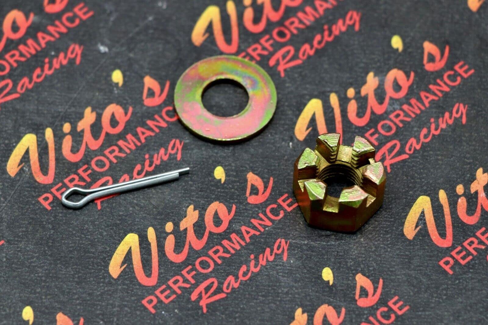 Amazon.com: Castle nut + washer + cotter pin on steering stem fits ...