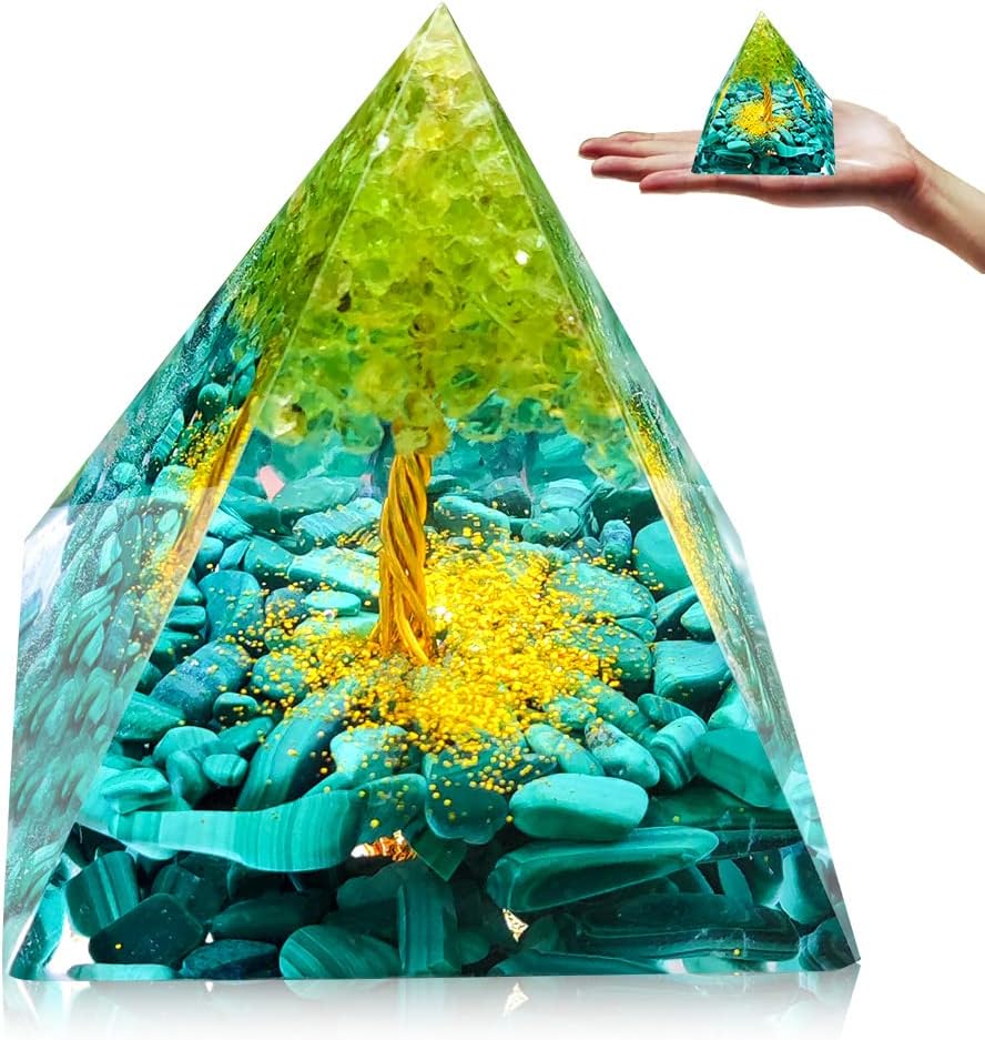 Amazon.com: KLERICER Orgone Crystal Pyramid Energy Tower, Healing ...