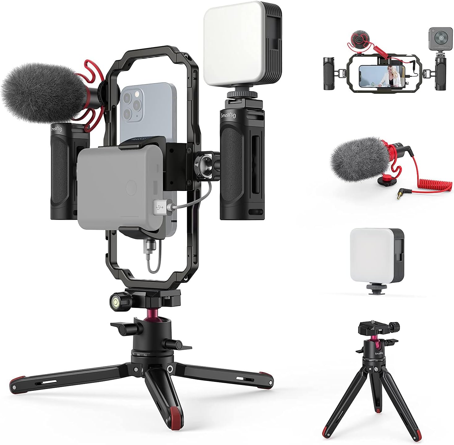 SMALLRIG Universal Phone Video Rig Kit per iPhone, Smartphone e ...