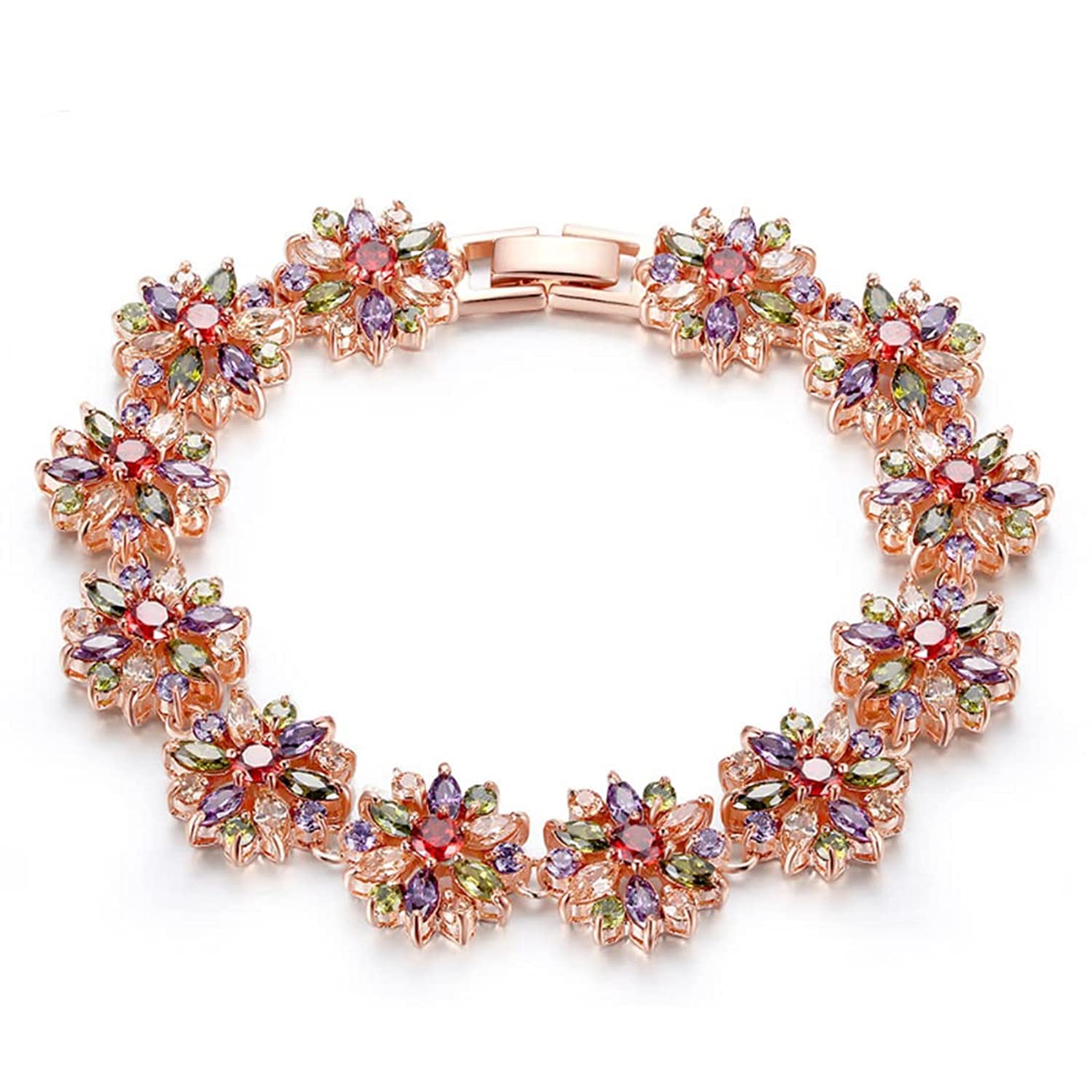 Yellow Chimes Vistelle Women Crystal Bracelets | Rose Gold Plated Coin ...