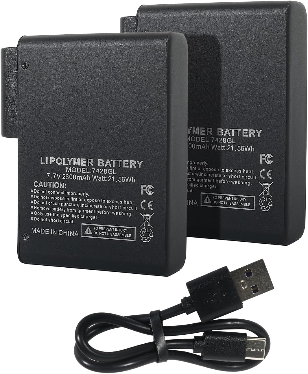 Amazon.com: 7.7V 2800mAh Rechargeable Lithium Polymer Batteries for ...