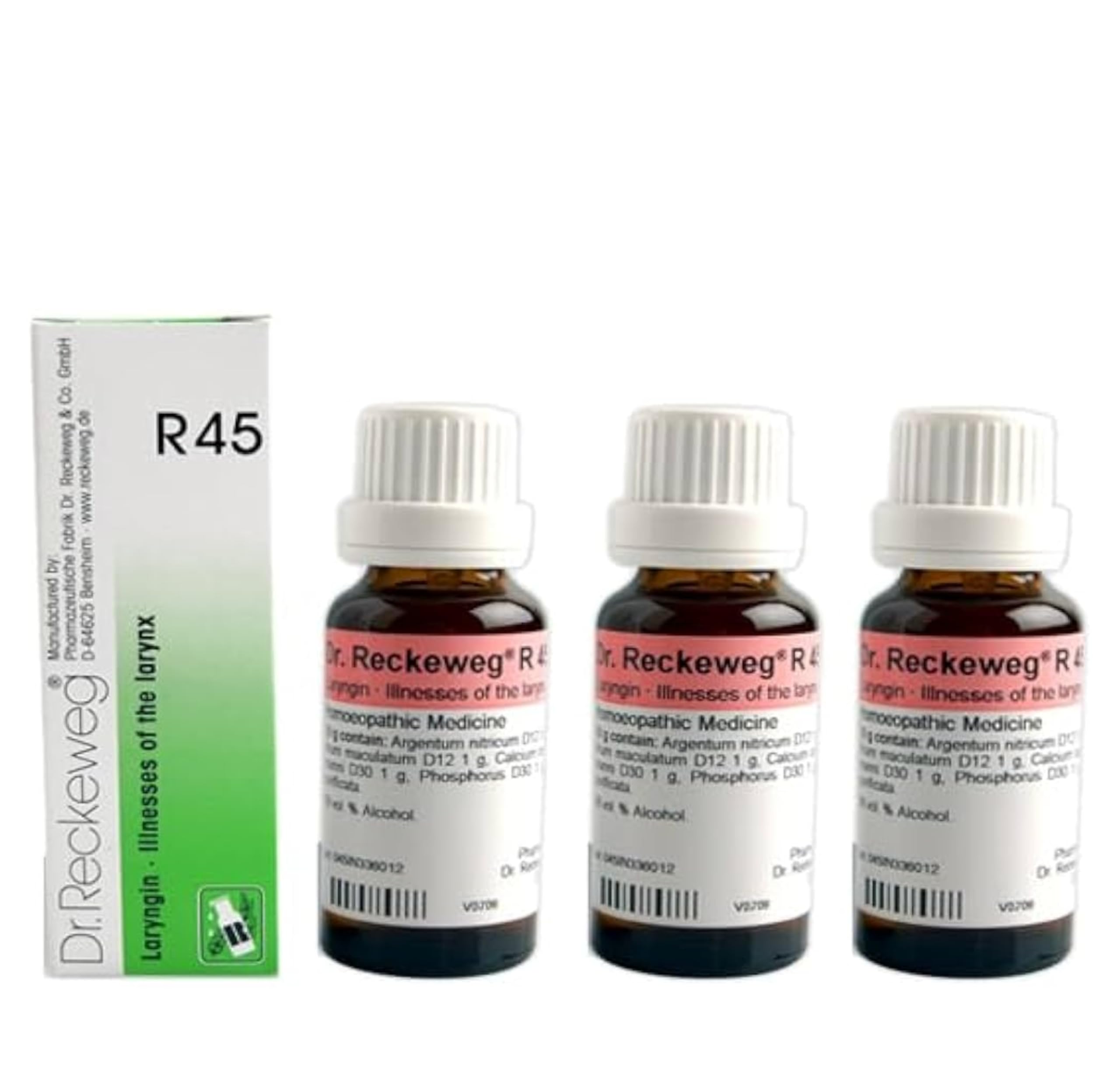 Buy Dr. Reckeweg R45 Illness of the larynx drops 22ml (Pack of 3 ...