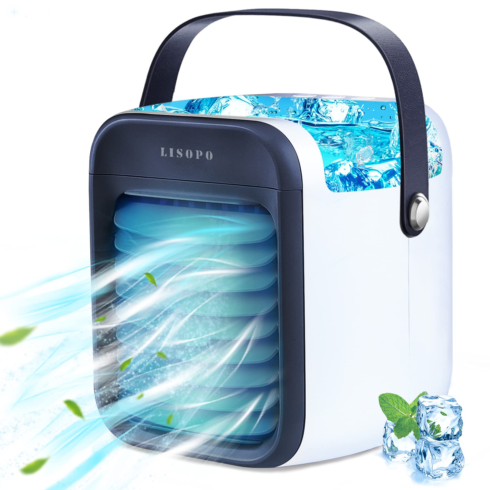 Portable Air Conditioner Fan Lisopo Rechargeable Evaporative Air Cooler ...