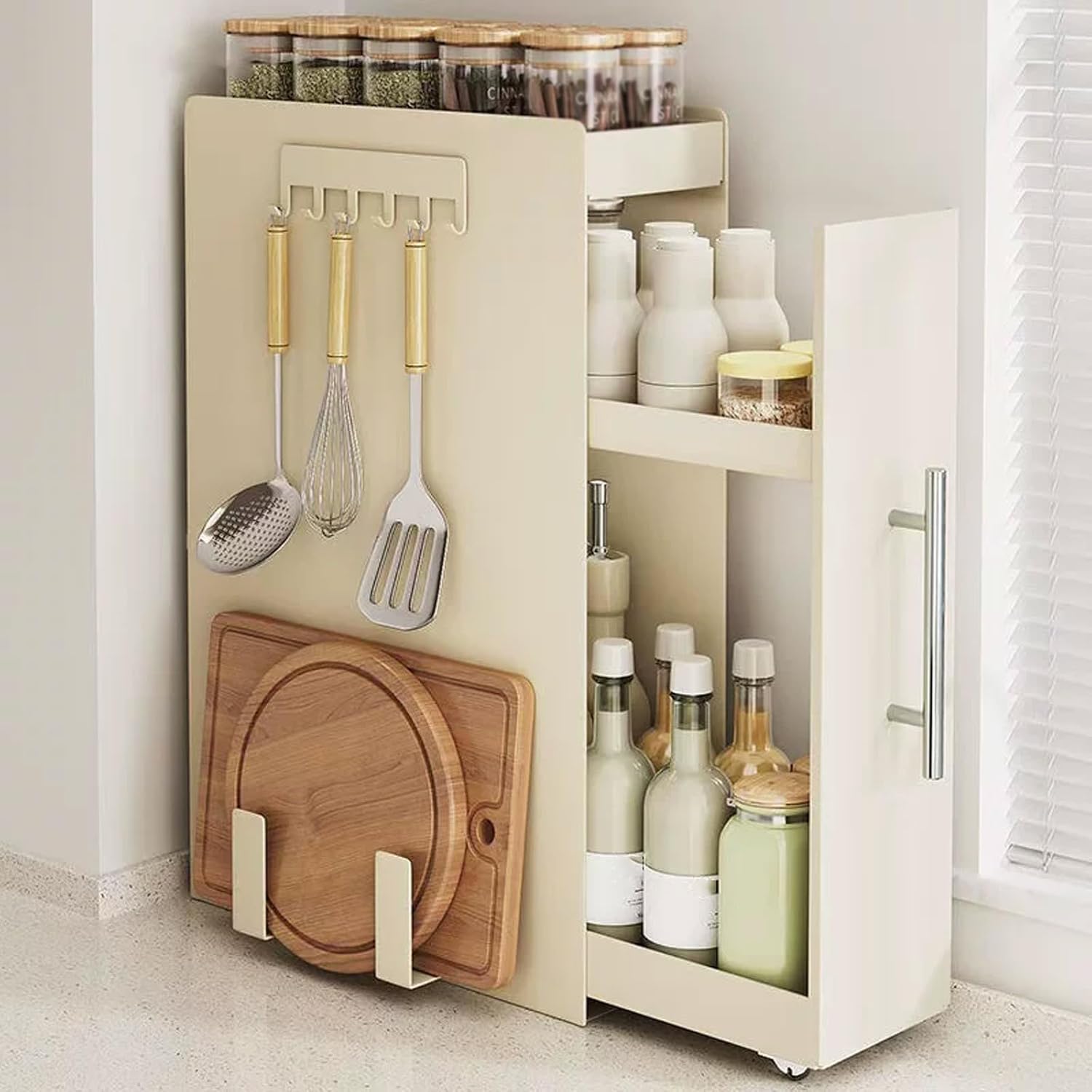 Amazon.com: SIONDSTS 3 Tier Seasoning Condiments Spice Rack with Drawer ...