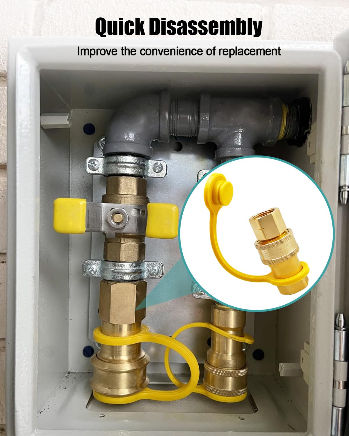 Snapklik.com : 3/4 Inch Natural Gas Quick Connect, Solid Brass Fitting ...