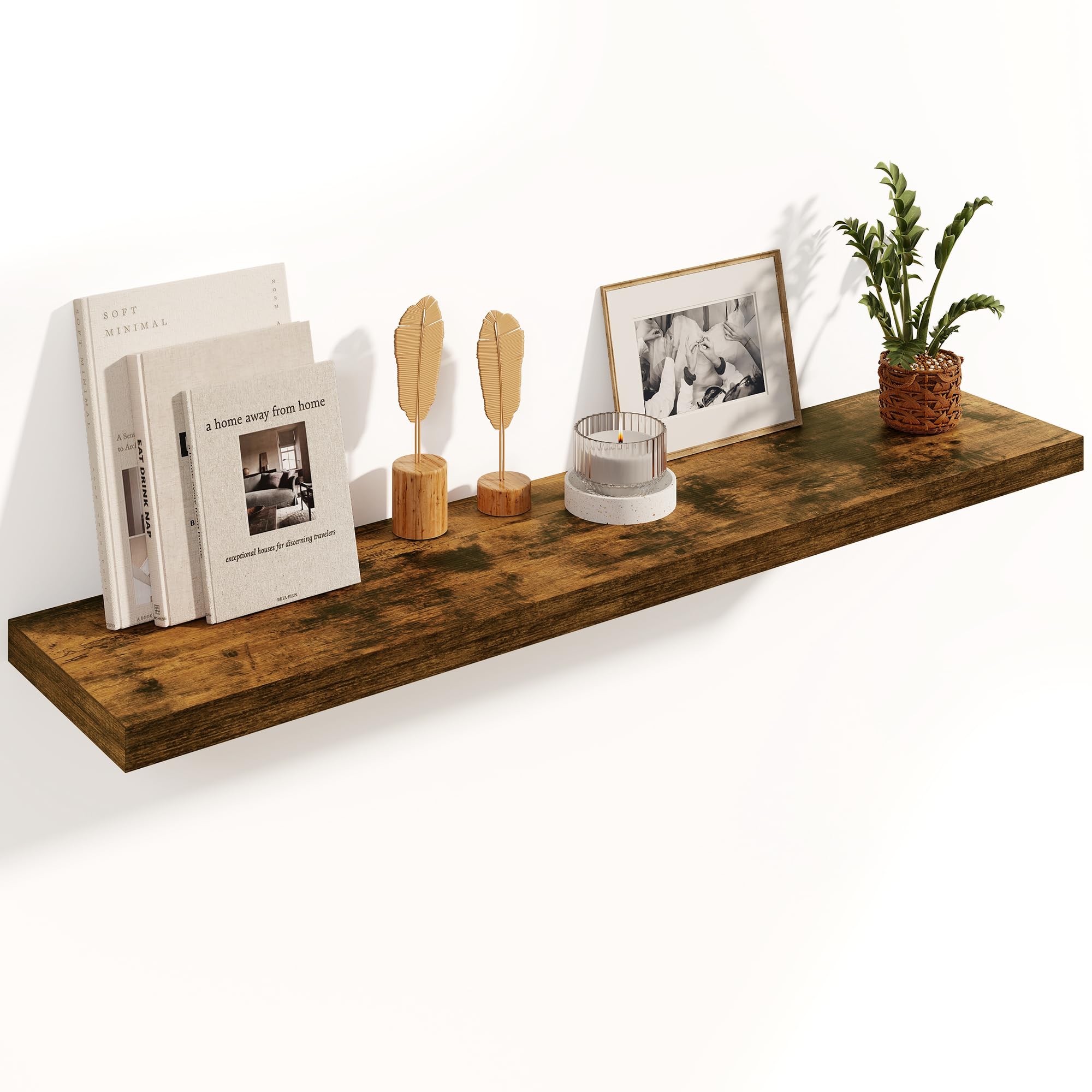 Amazon.com: Fun Memories Floating Shelves, 8 Inch Deep Floating Shelves ...