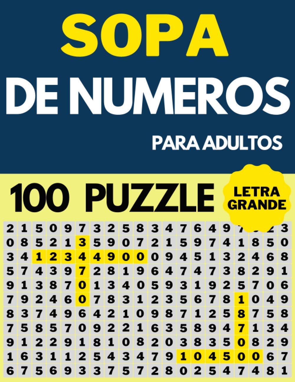 Buy Sopa De Numeros Para Adultos Letra Grande: Busqueda de Numeros en ...