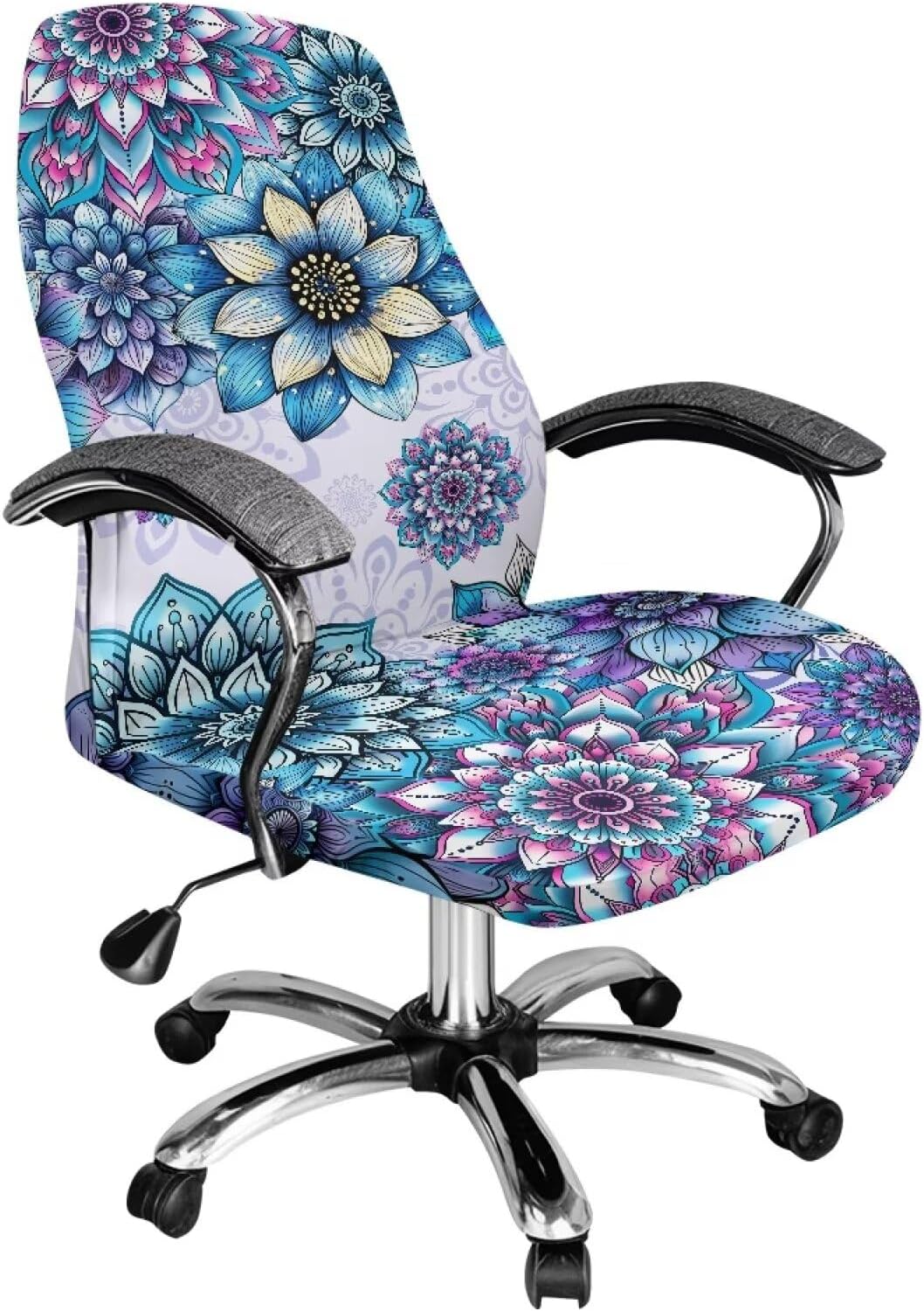 Amazon.com: Xorudoydet Boho Mandala Flower Pattern Office Chair Cover ...