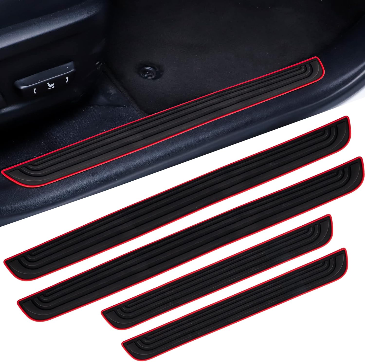 Amazon.com: SINGARO Car Door Threshold Protection, 4PCS Door Edge Step ...