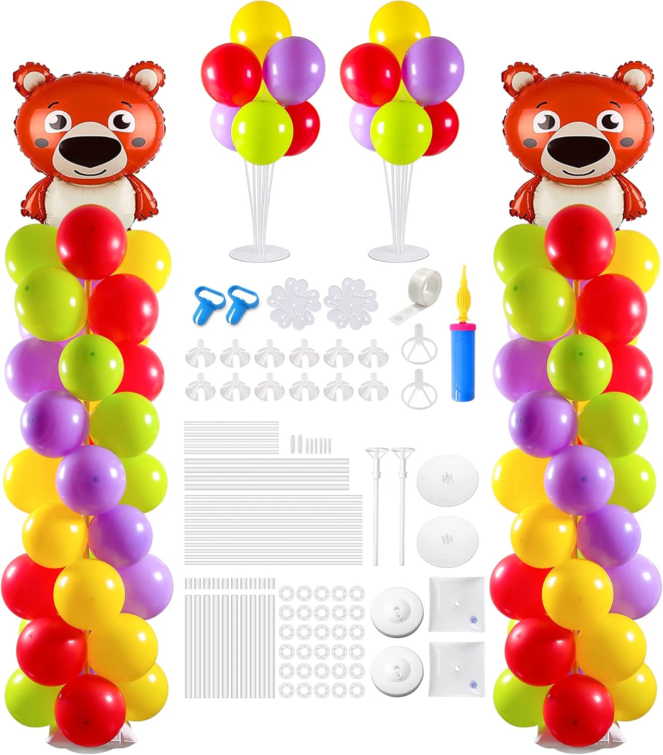 Amazon.com: Benewid 2 Set Balloon Column Kit & 2 Set Table Stand,65 ...